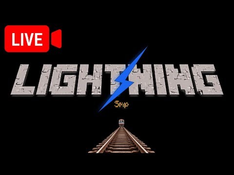 Buliding a railway lines and train stations| the Lightning smp(Minecraft live)