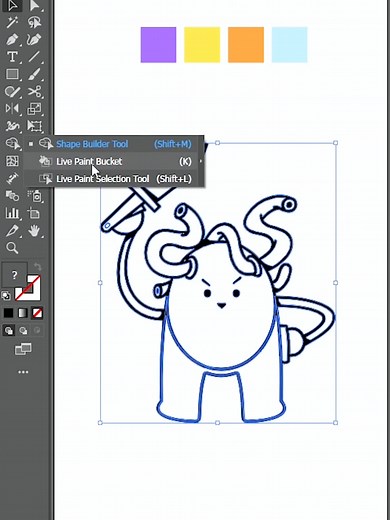 Quick and Easy Live Paint Bucket Tool Tutorial | Illustrator Tips