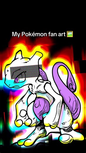 Mewtwo fan art 🧬🔥 A legend searching for peace. Hope he found it 🎨#Mewtwo #PokemonArt