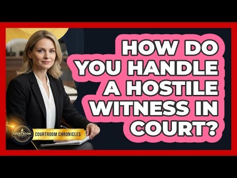 How Do You Handle A Hostile Witness In Court? - Courtroom Chronicles