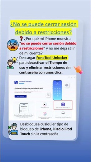 No se Puede CERRAR la SESION debido a restricciones iPhone ✅SOLUCION #iphone #tech #shorts #noticias
