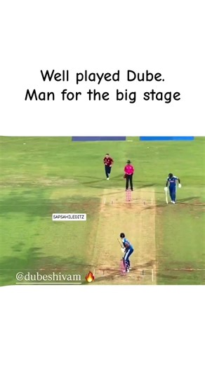 Well played Dube.Man for the big stage #shivamdube #t20worldcup #indvseng