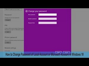 How to Change Password of Local Account or Microsoft Account in Windows 10