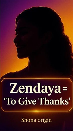 What Zendaya’s Name Really Means ✨