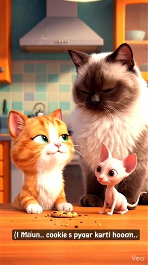 Kittu and the Missing Cookies 🍪 | Funny Cat Short #funny #comedyshorts #duet #funnyshorts #love #fun