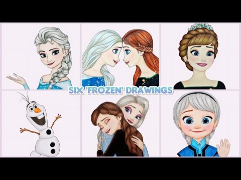 Six Frozen Drawings || How To Draw Frozen Characters || ❄️ Frozen Drawing Collection ❄️