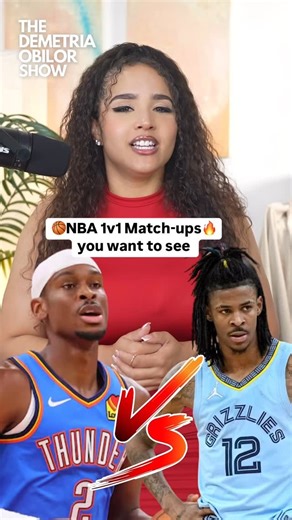13K views · 355 reactions | SHOULD NBA DO 1v1⁉️ 類 for All Star next year? Here are some of my dream match-ups! NEW✨ episode of @demetriaobilorshow out now on YouTube, Apple Pods + Spotify! #nba #basketball #explore #allstar | Demetria Obilor | Facebook