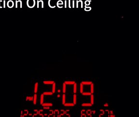 Roxicosly Projection Alarm Clock for Bedroom Ceiling, 118 dB Super Loud for Heavy Sleepers, 6.7" Large Digital Dimmable Display with Day Date Indoor Temp Humidity, Dual Alarms Adjustable Volume