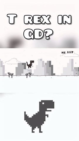 The Chrome dinosaur!🤯 #geometrydash