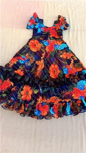 baby girls grown dress👗 kaise banate hain ghar per easy trick #fashion #blouse #dress #stitching