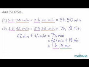 Addition and Subtraction of Time