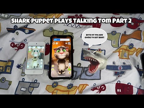 SB Movie: Shark Puppet plays Talking Tom! (Part 2)