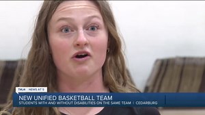 Unified basketball team pairs students with and without disabilities