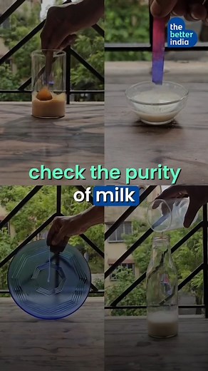 How pure is the milk you drink? Let’s try 4 simple ways to test milk’s purity at home. 🥛 #MilkTest #FoodPurity #milk #StaySafe #HealthyLiving #milkadulteration #FoodSafety [Milk Testing, Pure Milk, Stay Safe, Milk Adulteration, Food Safety] | TheBetterIndia