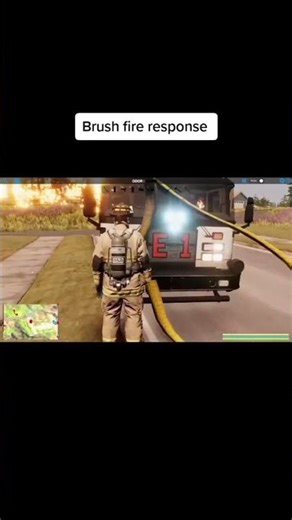 Brush fire response on emergenyc