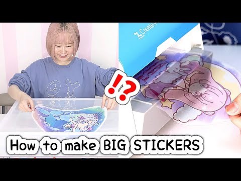 How I make BIG TRANSPARENT STICKERS using water!? Cricut, cut and print and more