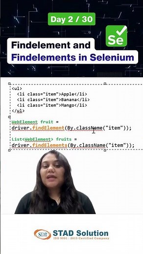 Selenium Day 2 | findElement vs findElements Explained #shorts