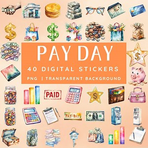 Pay Day Digital Planner Stickers, Goodnotes Money Stickers, Financial Stickers for Ipad, Budgeting Embellishments Finance Stickers, Bank - Etsy