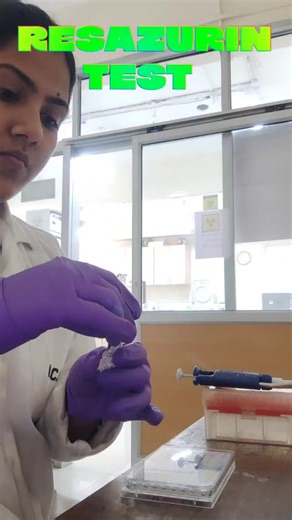 Minal Teacher on Instagram: "Resazurin test is a quick and reliable way to check microbial or cell activity. Blue means no growth, pink means active growth. A small colour change that tells a big story! 🔬✨ #Resazurin #CellViability #MicrobiologyLab #ScienceReels #LabLife #Microbiology #MolecularBiology #Biotech #ResearchLife #ScienceCommunication #STEM #ScientistsOfInstagram #PinkToBlue #FluorescenceAssay #LabReels #ScienceFacts #GrowthDetection #MicrobialAssay #LabTesting #sciencedaily"