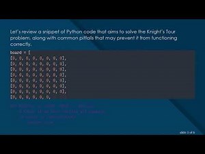 Solving the Knight's Tour Problem with Backtracking in Python