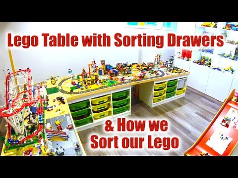 DIY Lego Table with Sorting Drawers & How we Sort our Lego