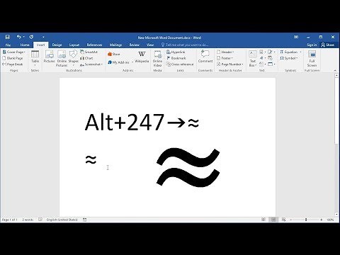 How to type Almost equal to symbol in Word: Insert Approximate symbol (≈) in Word