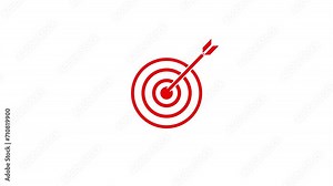 Marketing targeting strategy symbol. Aim goal target icon arrow sign