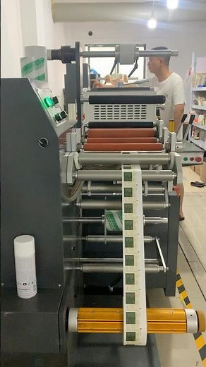 Label Sticker Die Cutting + Peeling Process | Satisfying Sticker Production #customstickers