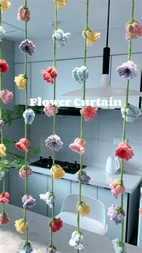 HOOKSTH YARN (@hooksth.yarn) - Crochet Floral Curtain Pattern Tutorial