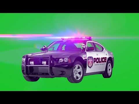 Police Car Green Screen Effects with SFX [4K UHD]