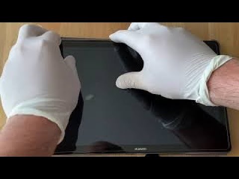 Displayschutzfolie am Tablet richtig anbringen (Huawei Mediapad M5)