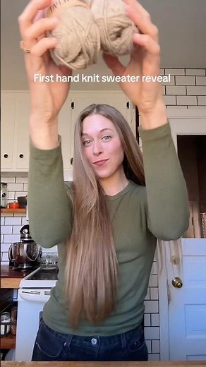 My first knitting project! #knitting #sweater #stepbystep