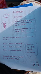 Puzzle timeDizzy digitsYou can play around with your calcula... | Filo