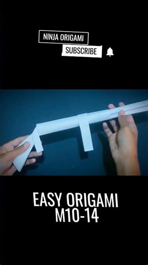 Origami M10-14 Paper Gun Replica — Realistic Paper Gun Model Tutorial | #NinjaOrigami #diy #papergun