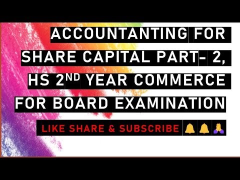 Accountanting for share capital part 2