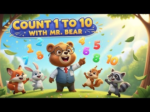 “Learn Numbers 1–10 with Teacher Bear – Animated Story & Song for Toddlers!”