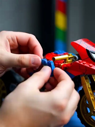AI Video. The lego Spiderman bike.