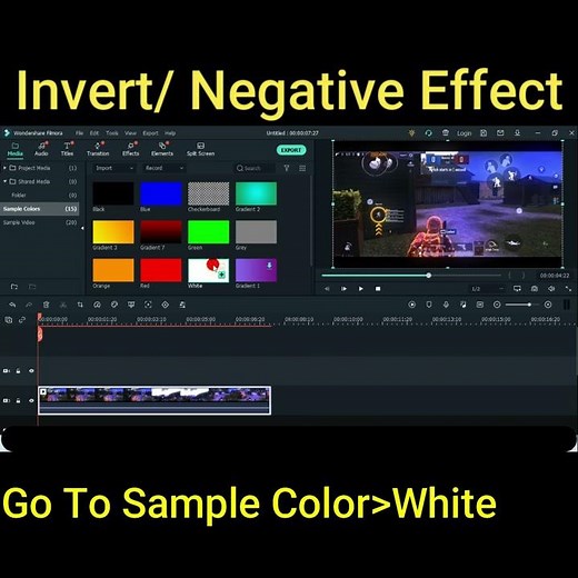 Create Invert or Negative Effect In Filmora