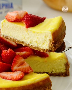 15K reactions · 4.7K shares | Cheesecake topped with a Meyer lemon and ginger curd is an automatic Easter brunch showstopper! ✨ Get the recipe: https://foodtv.com/3wGmVJA And shop the ingredients at the link below! | Food Network | Facebook
