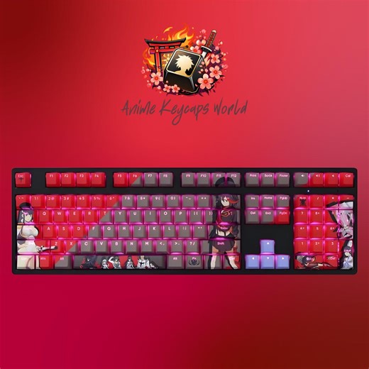 High-end 108 Keys KILL La KILL Keycap Set, PBT Backlit Shine Through Dye-sublimation Anime Keycaps Set, 61,87,104,108 Ansi Layout for Mx. - Etsy
