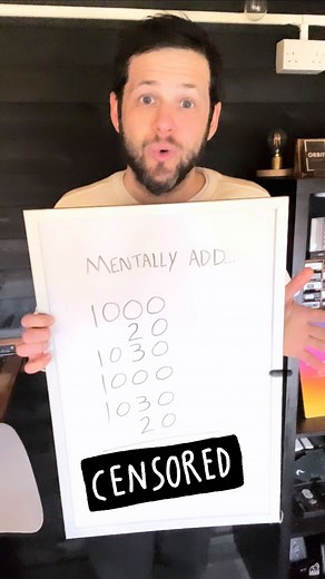 626K views · 2.6K reactions | Add These Numbers in Your Head! (Be Honest, This Actually Got Me!) FOLLOW FOR MORE… www.AshMarlowMagic.com #tutorial #mathtrick #brainteaser #barbet #bartricks #hustles #therealhustle #learnwithme #braintraining #mindpuzzle #magic #reels #cardmagic #streetmagic #closeupmagic #magician #englishguy #impromptumagic #magicians #learn #lifehack #magictrick #foryou #fyp #ukmagician #learnfromme #impromtu #mathstricks | ashmarlow52 | Facebook