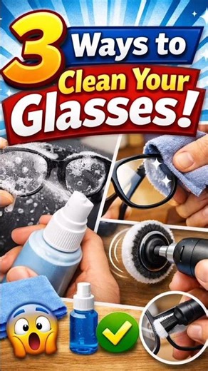 3 Easy Ways to Clean Spectacles at Home! #CleanGlasses #SpectaclesCare #EyeglassesCleaning #eyesafe