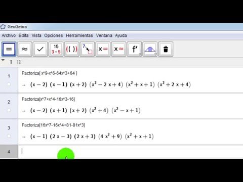 Factorizar con Geogebra