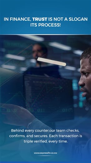 In finance, TRUST isn't a slogan, it's a process. Behind every counter, our team checks, confirms and secures. Each transaction is triple verified, every time. #ExpressFinancialServices #Sendmoneyabroad #InternationalPayments