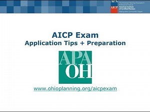 The Road to AICP - Process, Preparation and Passing
