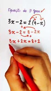 Equação do primeiro grau. #matematica #aula #equaçãodo1grau
