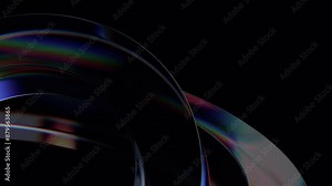 Abstract animation, minimalist background with color refraction effect, 4k seamless looped video, 3d render