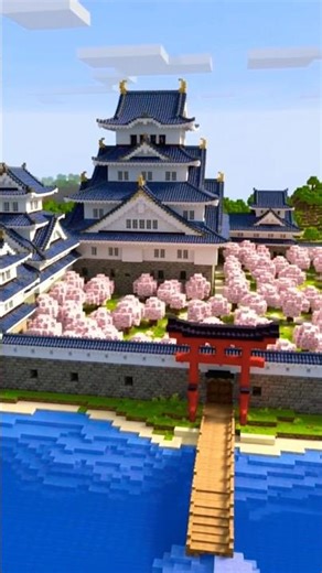 Minecraft Japanese Castle Build Showcase, Huge Samurai Fortress