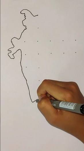Easy India Map Drawing with Dots