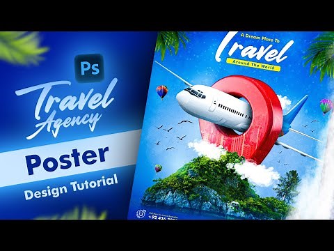 How To Make Travel Agency Poster Design? | Photoshop Flyer Design Tutorial